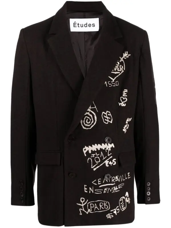 Études Studio Verneuil Embroidered-motif Blazer
