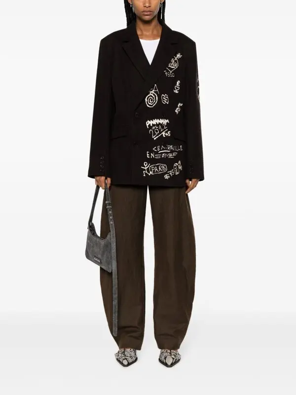 Études Studio Verneuil Embroidered-motif Blazer