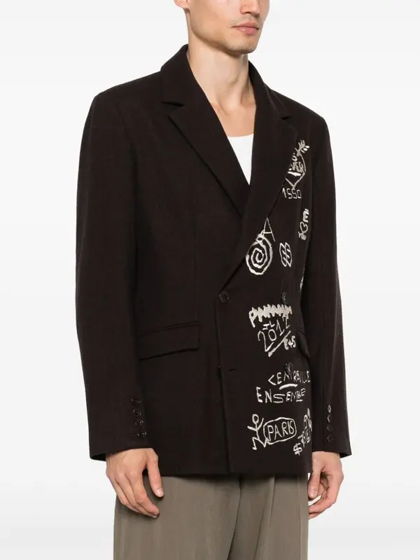 Études Studio Verneuil Embroidered-motif Blazer