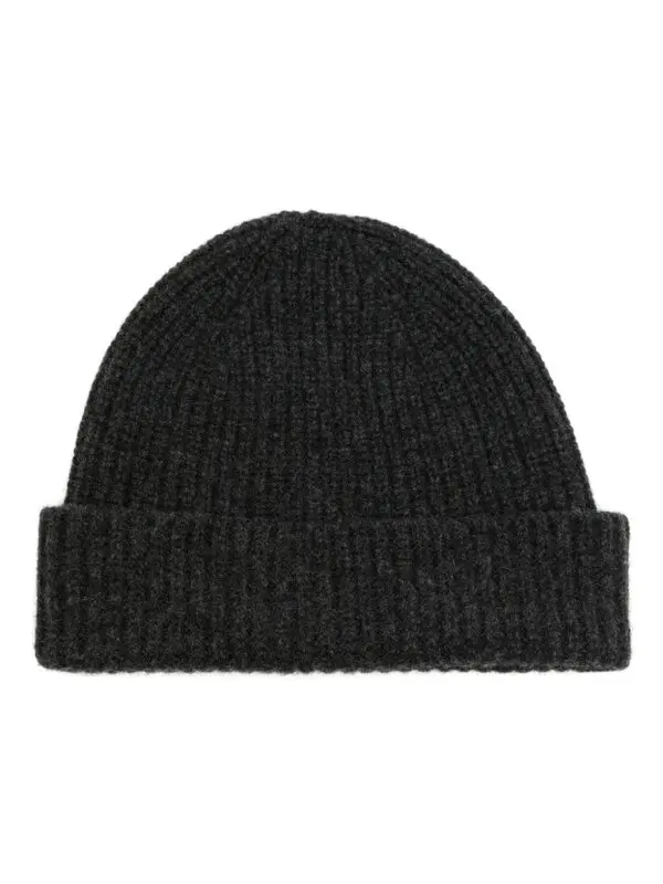 Pringle Of Scotland Ribbed-knit Beanie - Grey