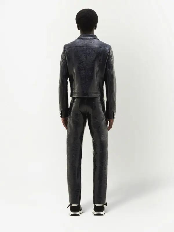 COURREGES Vinyl Straight-leg Trousers - Black