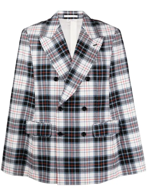 Comme Des Garçons Check-pattern Wool Blazer