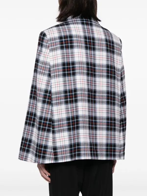 Comme Des Garçons Check-pattern Wool Blazer