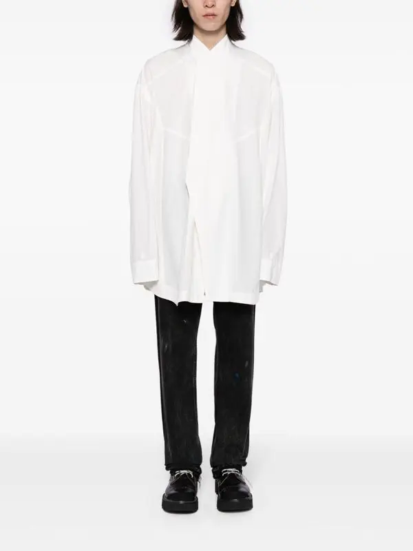JULIUS Concealed-fastening Cotton-blend Shirt