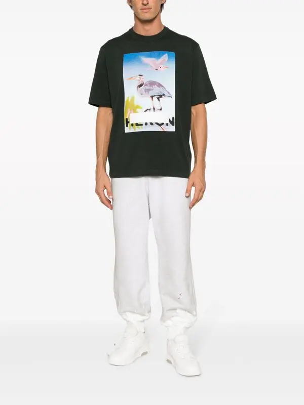 Heron Preston Graphic-print Cotton T-shirt - Green