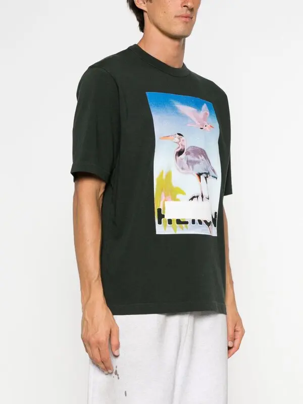 Heron Preston Graphic-print Cotton T-shirt - Green