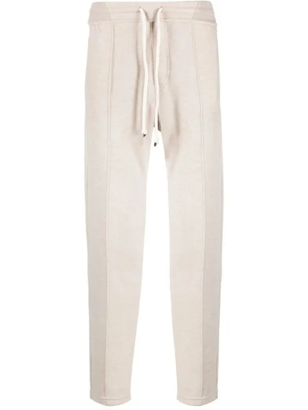 Brunello Cucinelli Drawstring-waist Cashmere Trousers - Neutrals