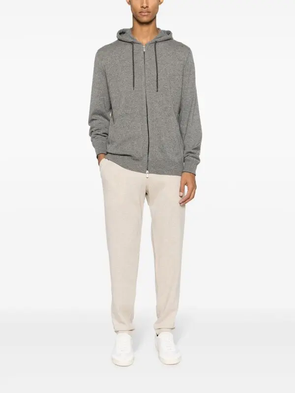 Brunello Cucinelli Drawstring-waist Cashmere Trousers - Neutrals