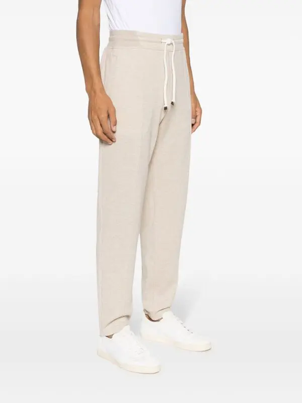 Brunello Cucinelli Drawstring-waist Cashmere Trousers - Neutrals