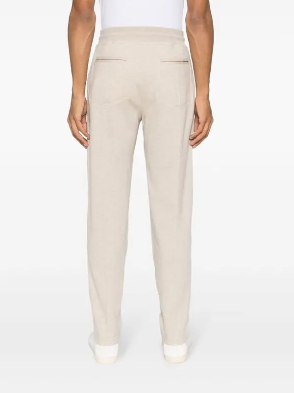 Brunello Cucinelli Drawstring-waist Cashmere Trousers - Neutrals