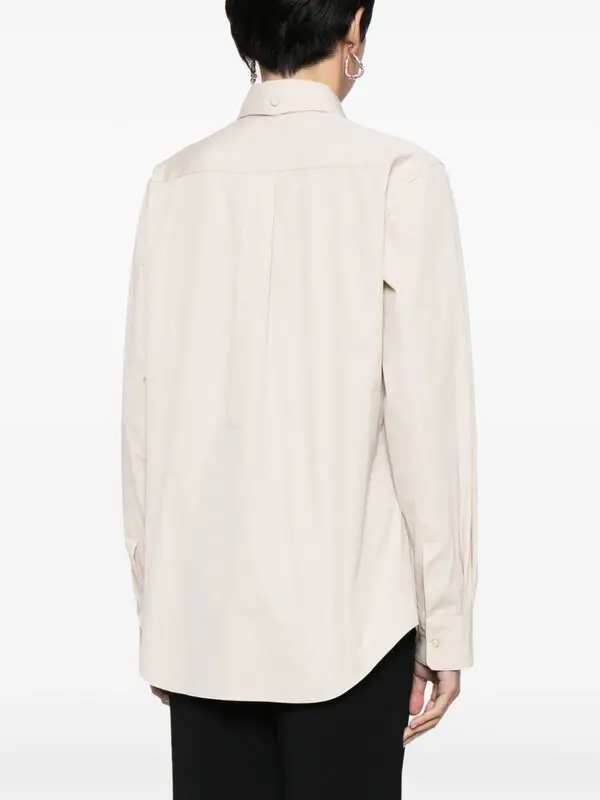LEMAIRE Pointed-collar Press-stud Shirt - Neutrals