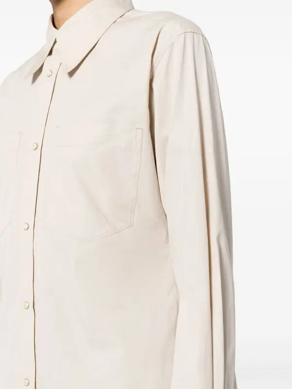 LEMAIRE Pointed-collar Press-stud Shirt - Neutrals