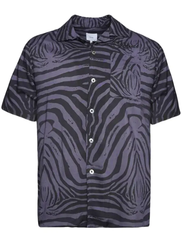Rhude Zebra-print Short-sleeve Shirt