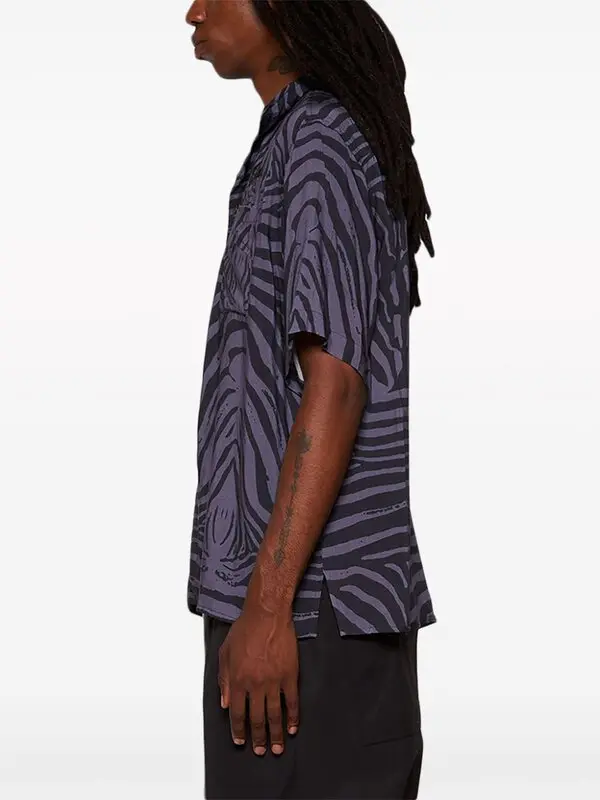 Rhude Zebra-print Short-sleeve Shirt