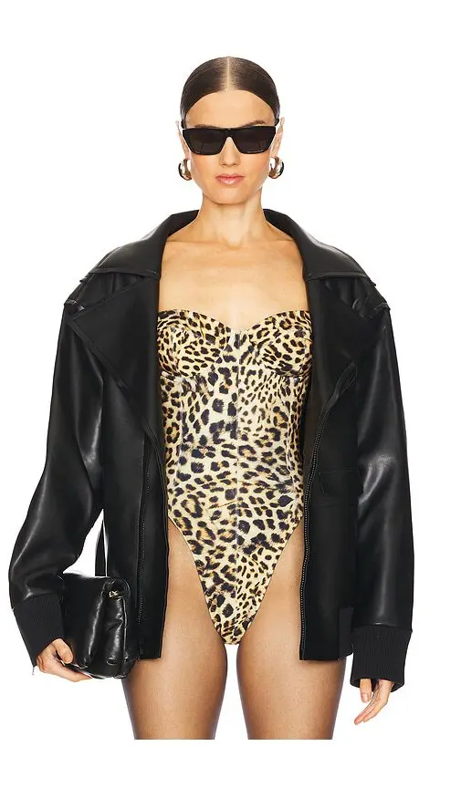 Norma Kamali Oversized Moto Jacket - Black