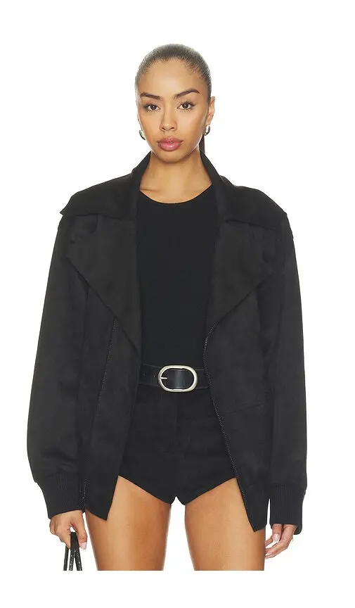 Norma Kamali Oversized Moto Jacket - Black