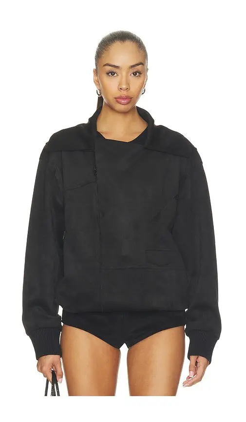 Norma Kamali Oversized Moto Jacket - Black
