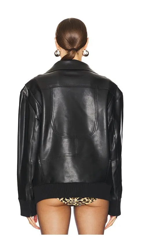 Norma Kamali Oversized Moto Jacket - Black