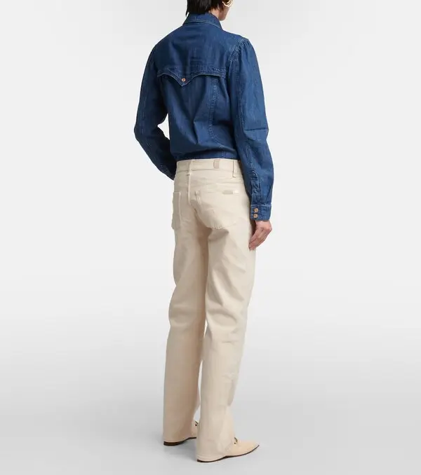 7 For All Mankind Ellie Mid-rise Straight Jeans
