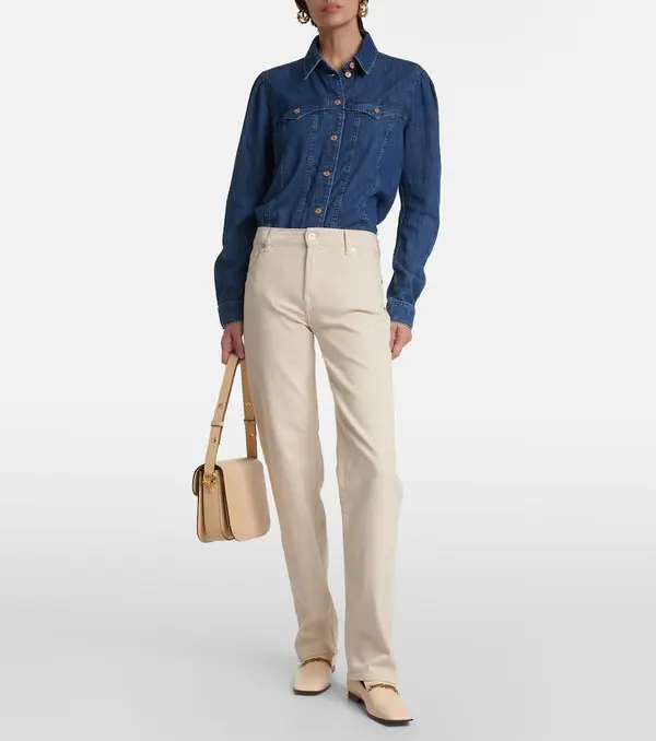 7 For All Mankind Ellie Mid-rise Straight Jeans