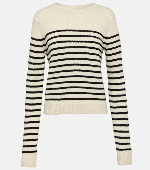Khaite Diletta Striped Cashmere Sweater