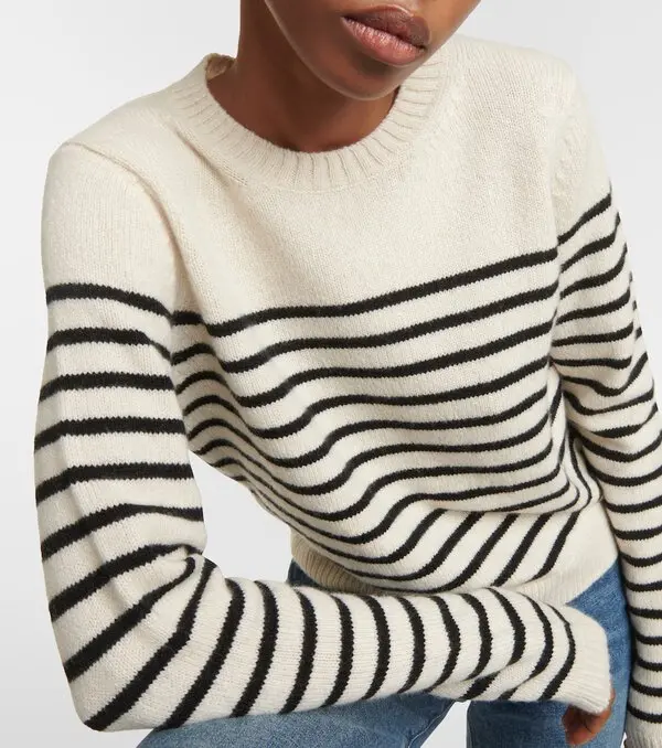 Khaite Diletta Striped Cashmere Sweater