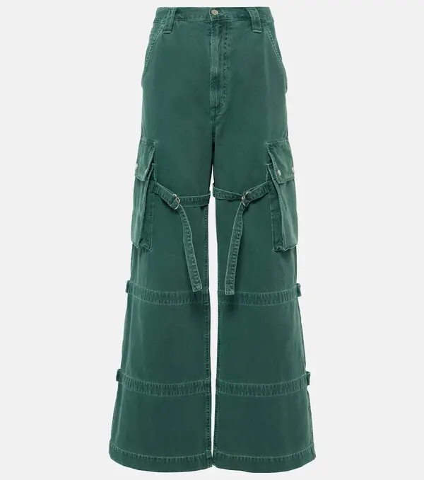 AGOLDE Vivian Strap Mid-rise Wide-leg Jeans