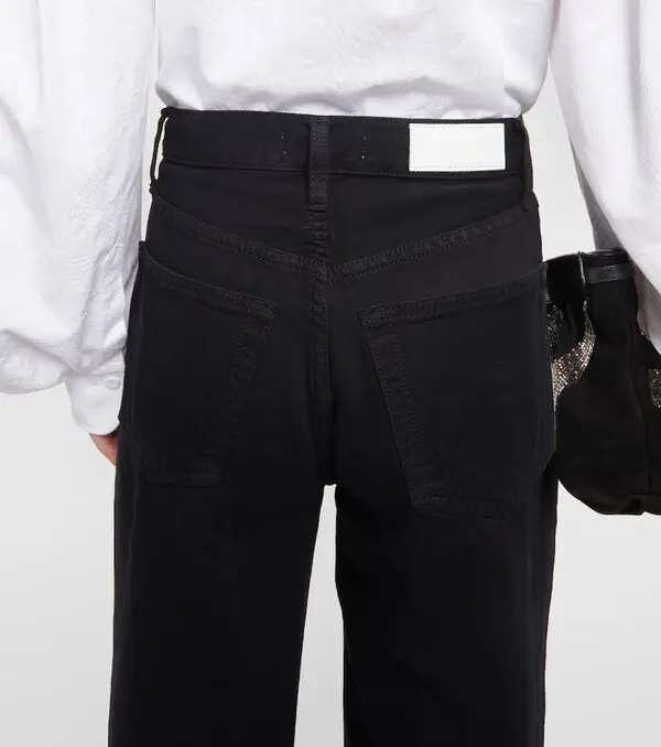 RE/DONE 70s Ultra High-rise Wide-leg Jeans - Black