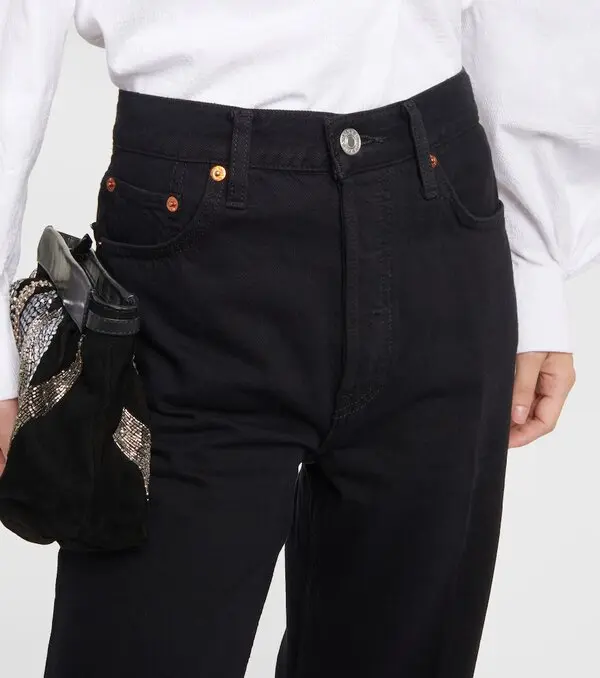 RE/DONE 70s Ultra High-rise Wide-leg Jeans - Black