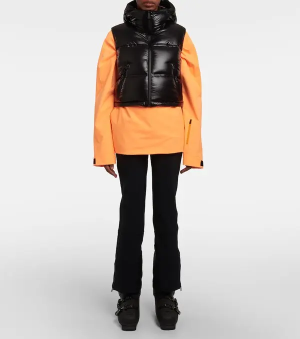 Aztech Mountain Snowbird Cropped Down Vest - Black