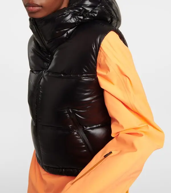 Aztech Mountain Snowbird Cropped Down Vest - Black