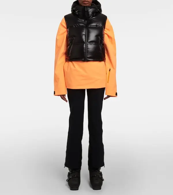 Aztech Mountain Snowbird Cropped Down Vest - Black