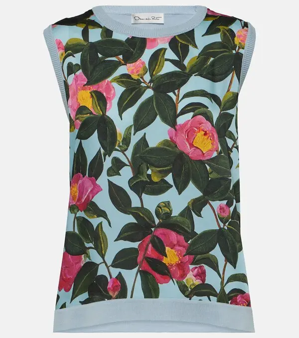 Oscar De La Renta Floral Vest - Multicoloured