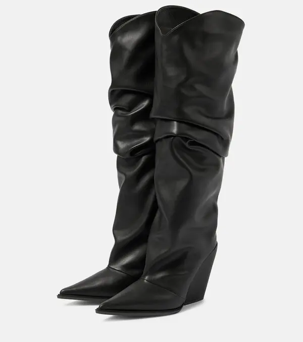 Alexandre Vauthier Faux Leather Knee-high Boots