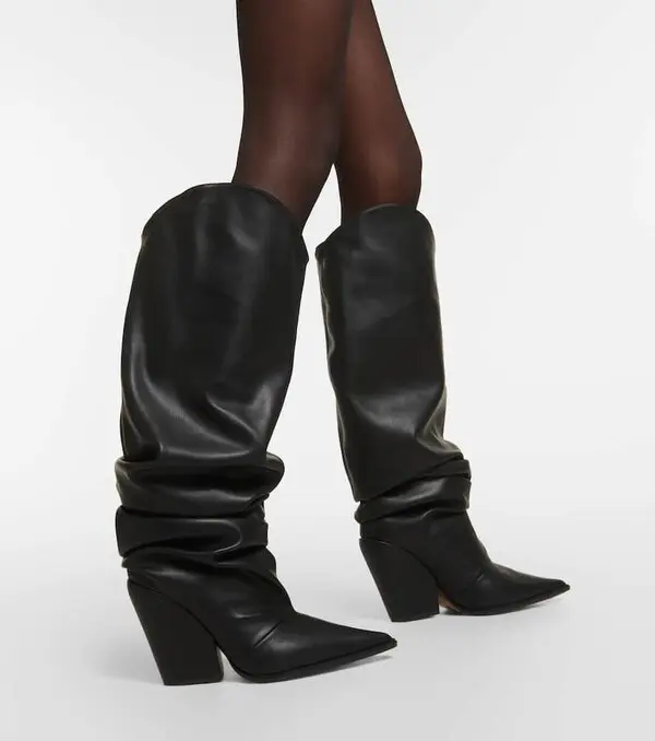 Alexandre Vauthier Faux Leather Knee-high Boots