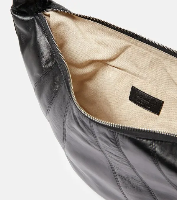 LEMAIRE Fortune Croissant Leather Shoulder Bag - Black