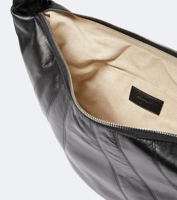LEMAIRE Fortune Croissant Leather Shoulder Bag - Black