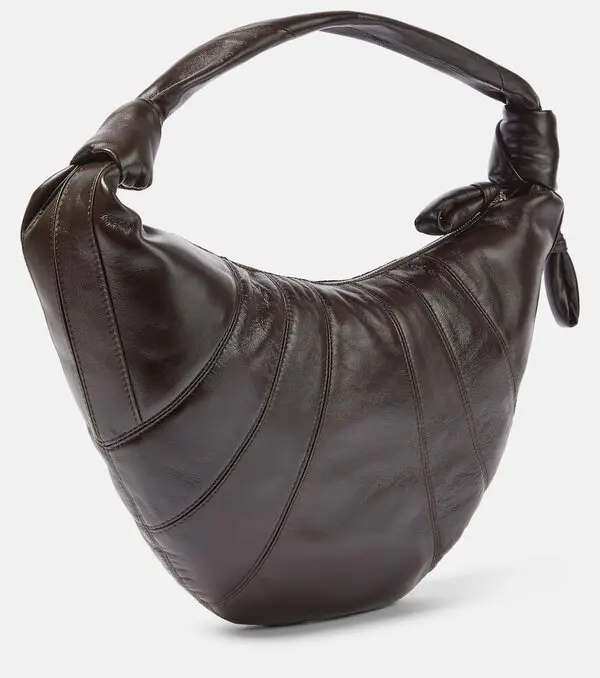 LEMAIRE Fortune Croissant Leather Shoulder Bag - Brown