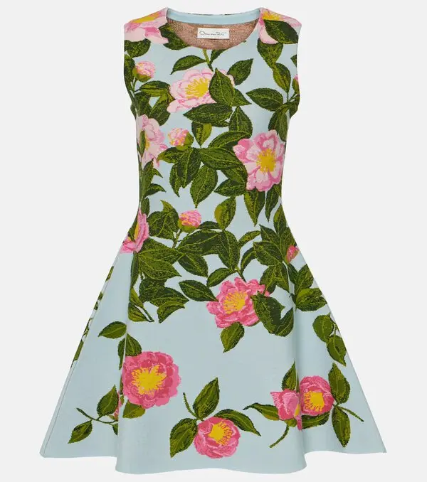 Oscar De La Renta Printed Mini Dress - Multicoloured