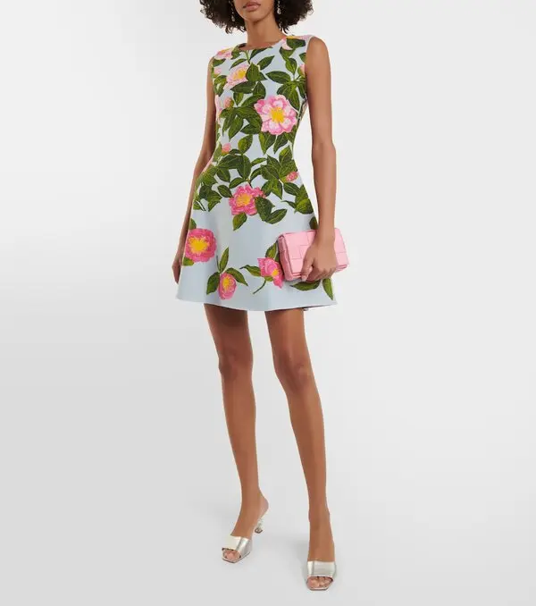 Oscar De La Renta Printed Mini Dress