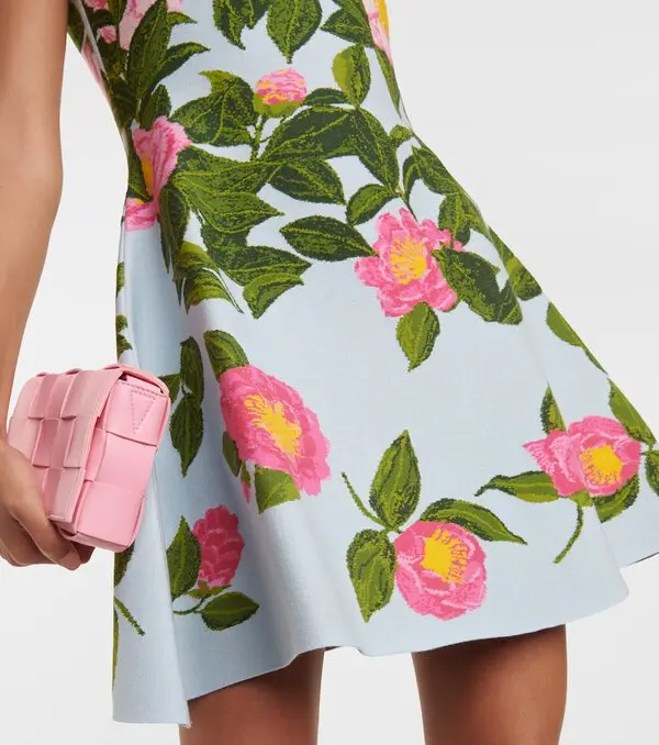 Oscar De La Renta Printed Mini Dress