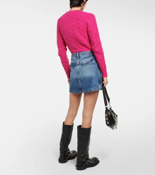 RE/DONE Racer Denim Miniskirt