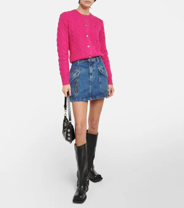 RE/DONE Racer Denim Miniskirt