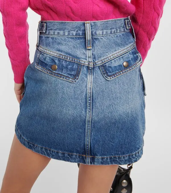 RE/DONE Racer Denim Miniskirt