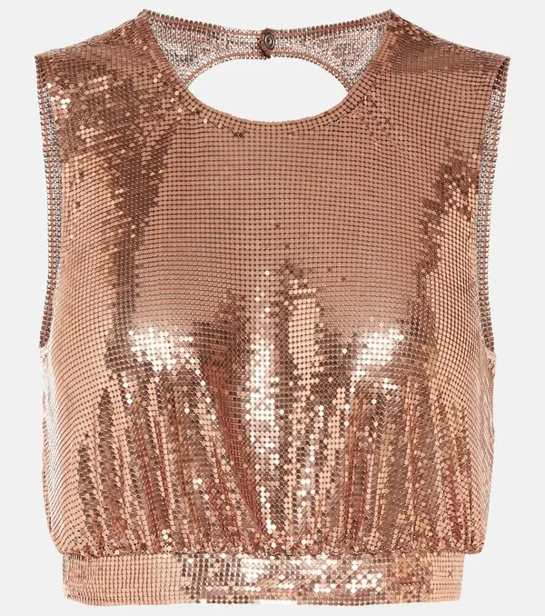 Rabanne Metallic Mesh Top