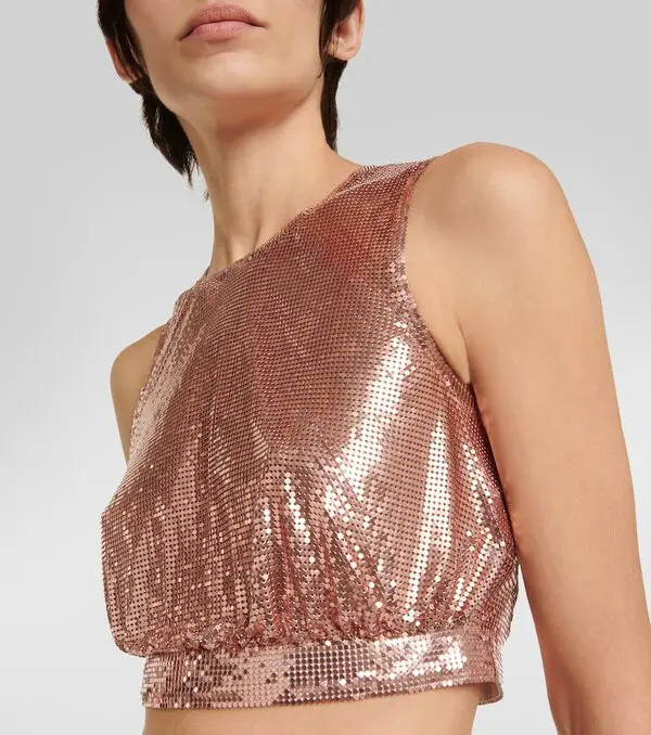 Rabanne Metallic Mesh Top