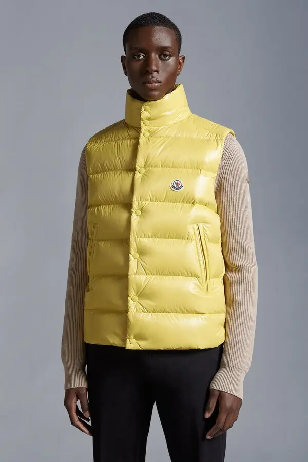 Moncler Tibb Down Vest Yellow Editorialist