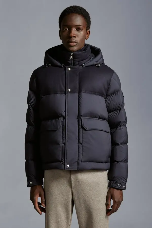 Moncler Mussala Short Down Jacket - Blue | Editorialist