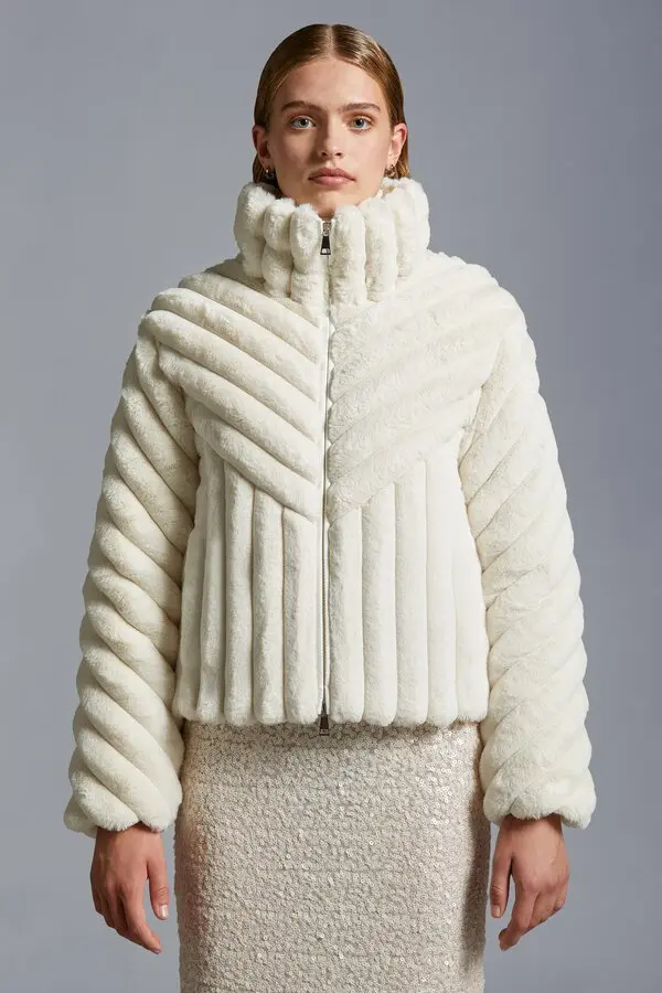 Moncler Pedrix Short Down Jacket - White | Editorialist