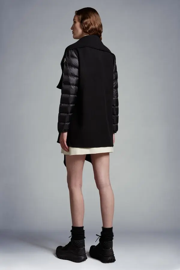 Moncler Wool Blend Cape - Black